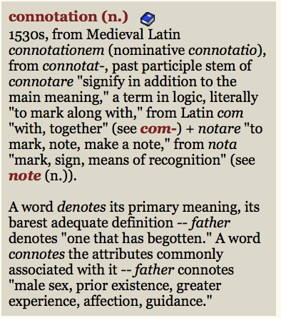 Denotation and Connotation – Learning About Spelling